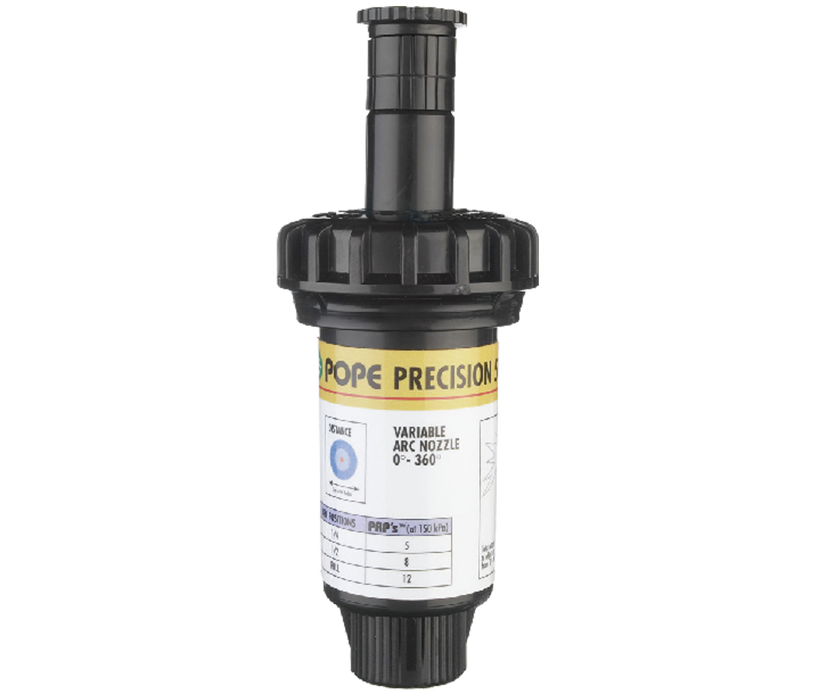 Pope Products | Precision Pop-Up Sprinkler With Variable Arc Nozzle ...